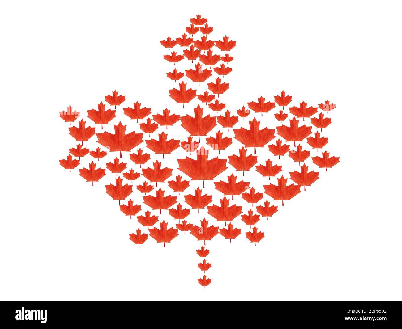 Beautiful drawing of the Canadian Flag. Closeup Stock Photo - Alamy
