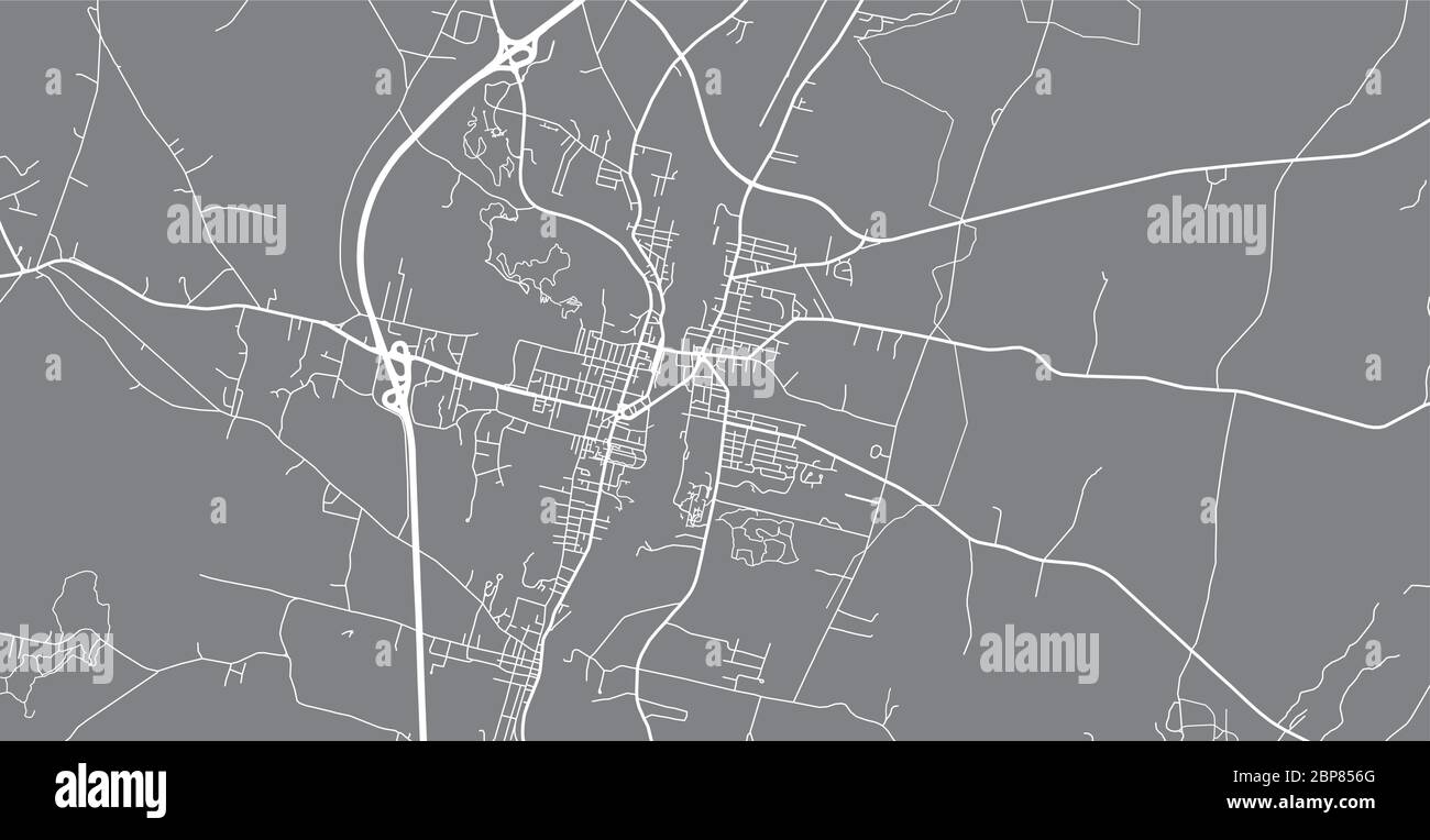 Urban vector city map of Augusta, USA. Maine state capital Stock Vector ...