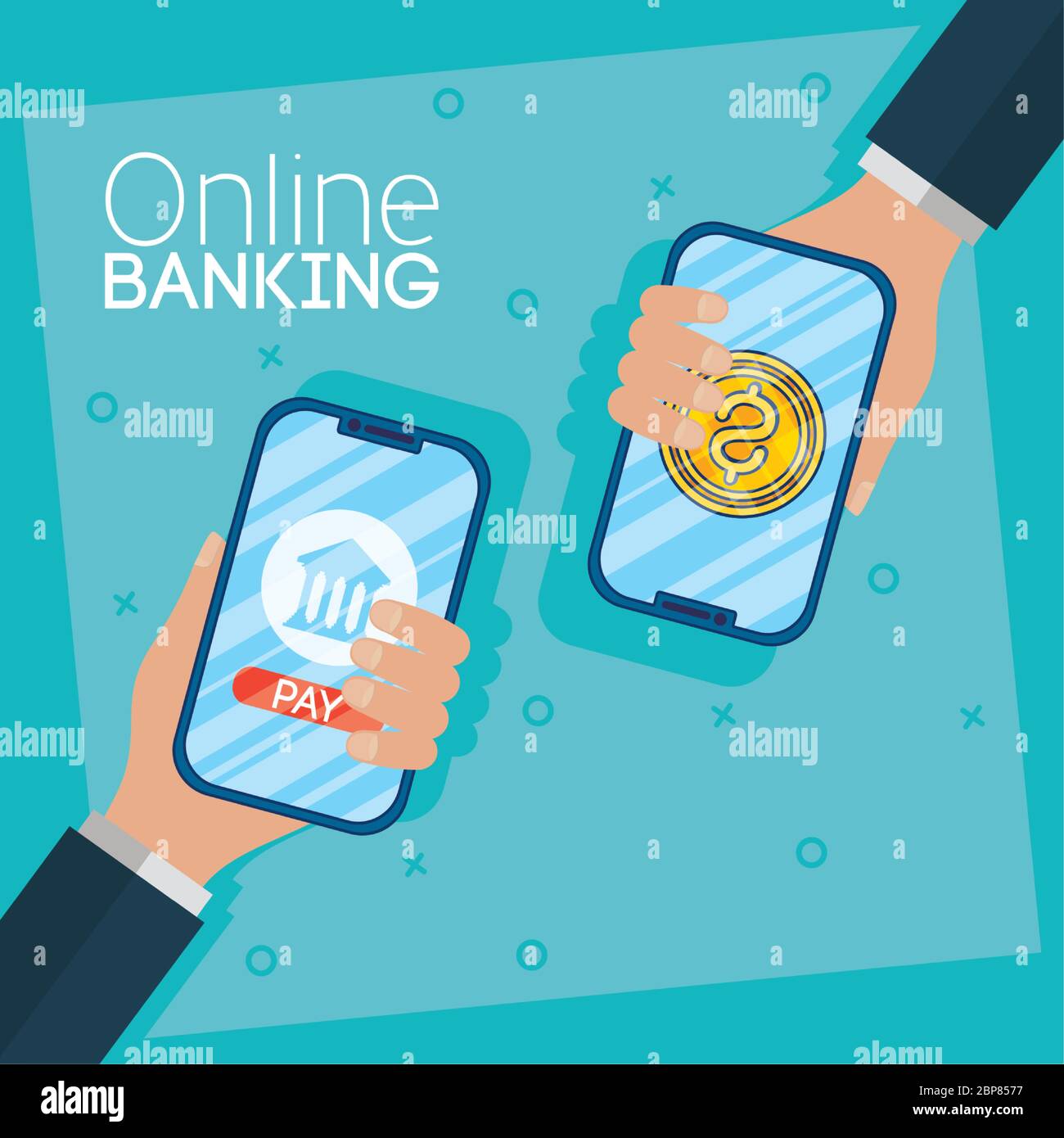 Banking online technology smartphones Stock Vector Images - Alamy