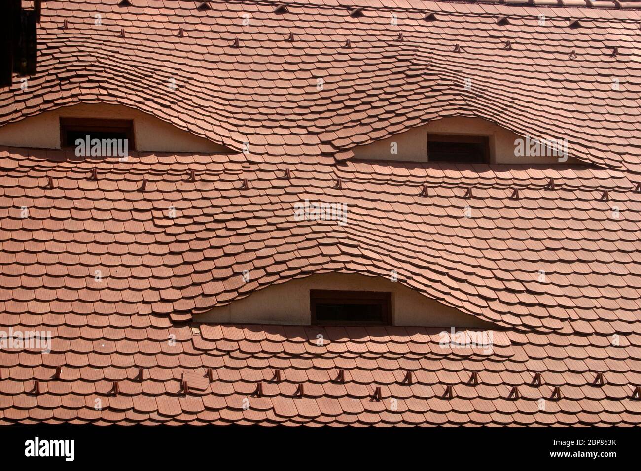 New roof designed after the model of the traditional roof making in ...