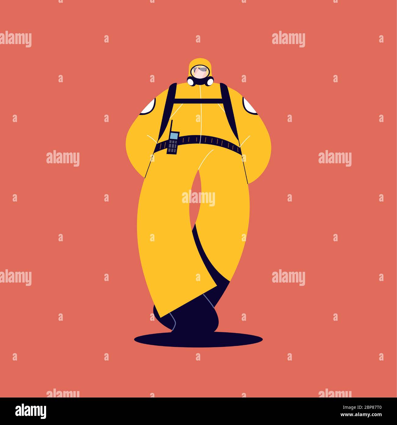 man in protective suit, safety clothing vector illustration design ...