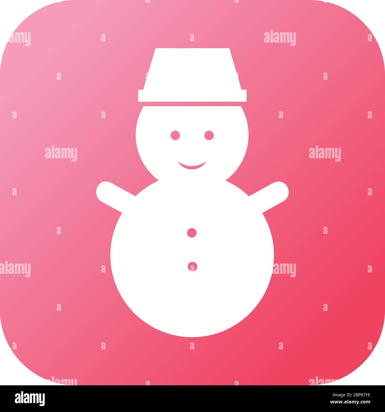 Beautiful Snowman Glyph Vector Icon Stock Vector Image & Art - Alamy