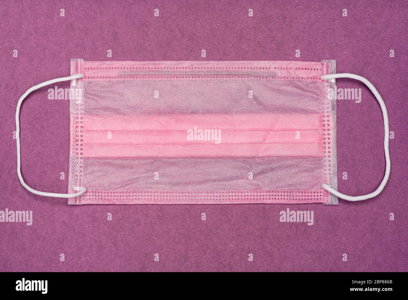 Purple medical face mask for stylish female doctor on trendy violet ...