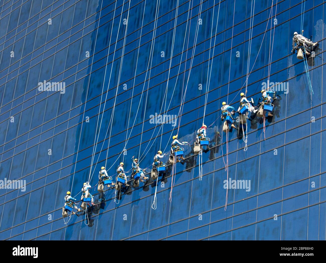 A team of window cleaners on Stock Photo - Alamy