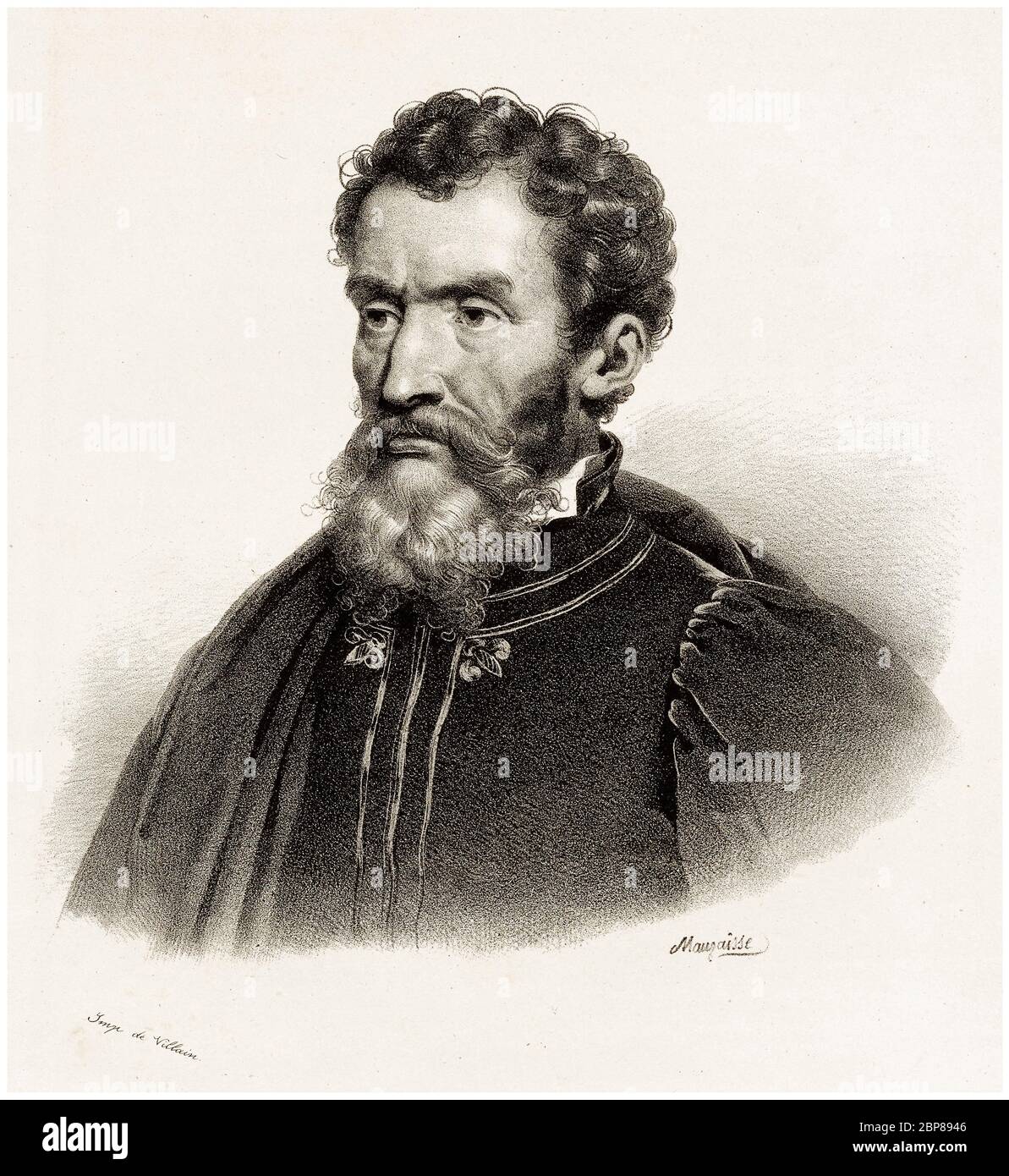 Portrait of Michelangelo Buonarroti (1475-1564), Italian Sculptor ...