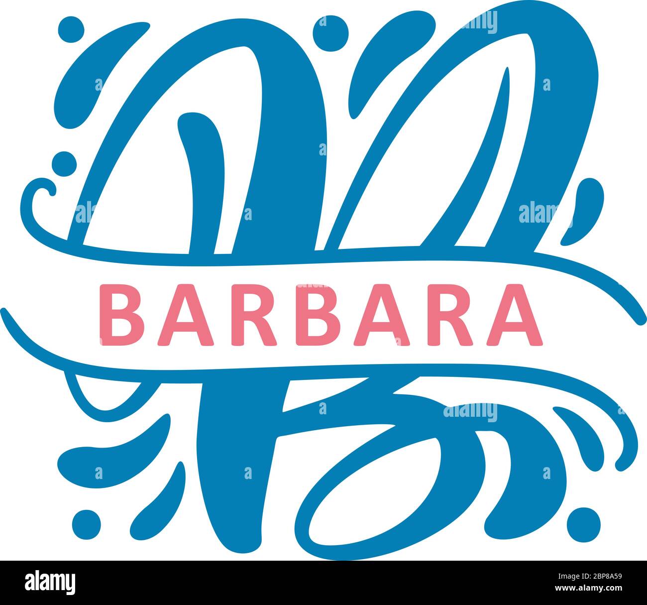 Split letters name Vector Hand Drawn calligraphic floral monogram or ...