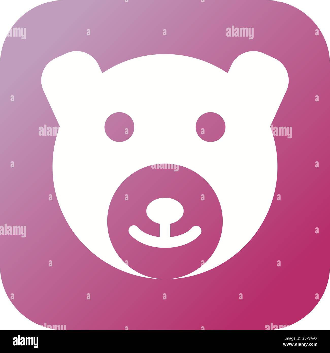 Beautiful Bear Glyph Vector Icon Stock Vector Image & Art - Alamy