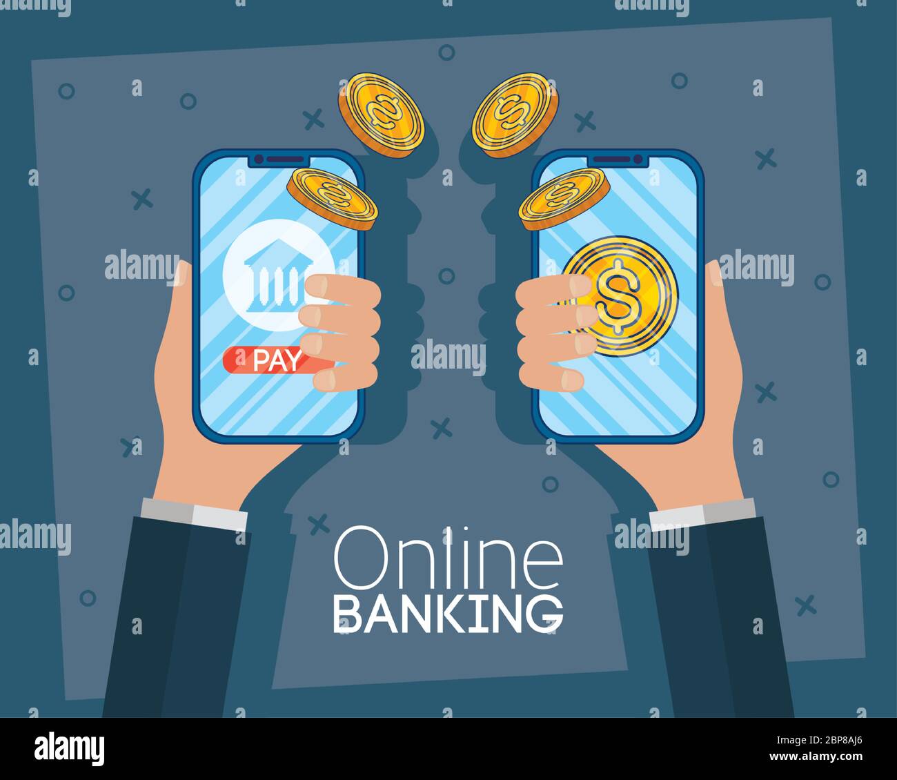 Banking online technology smartphones Stock Vector Images - Alamy