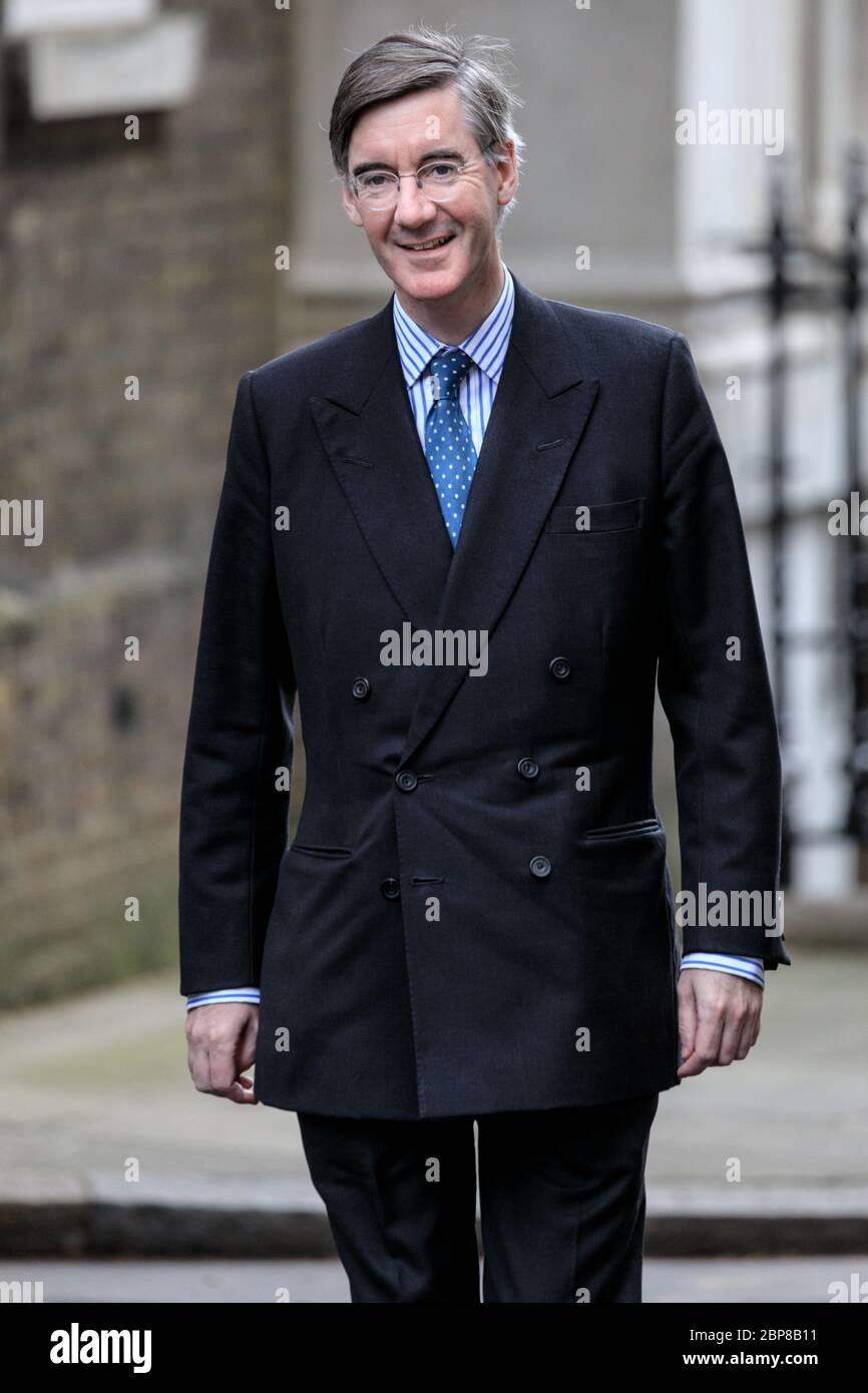 Jacob Rees-Mogg, MP, smiling, Leader of the House of Commons, British ...