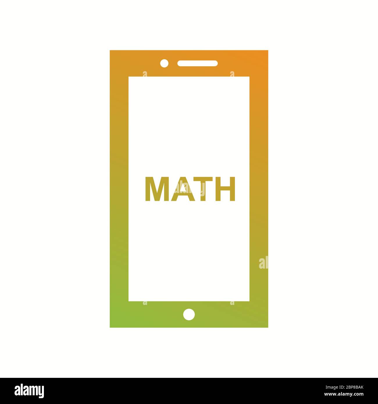 Beautiful Math on Mobile line Vector Icon Stock Vector Image & Art - Alamy