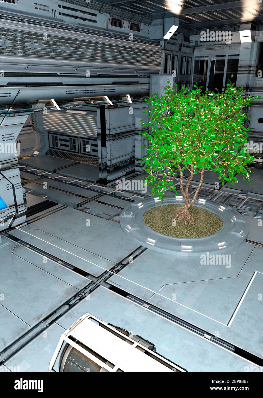 3D rendering of a science fiction space ship inside Stock Photo - Alamy