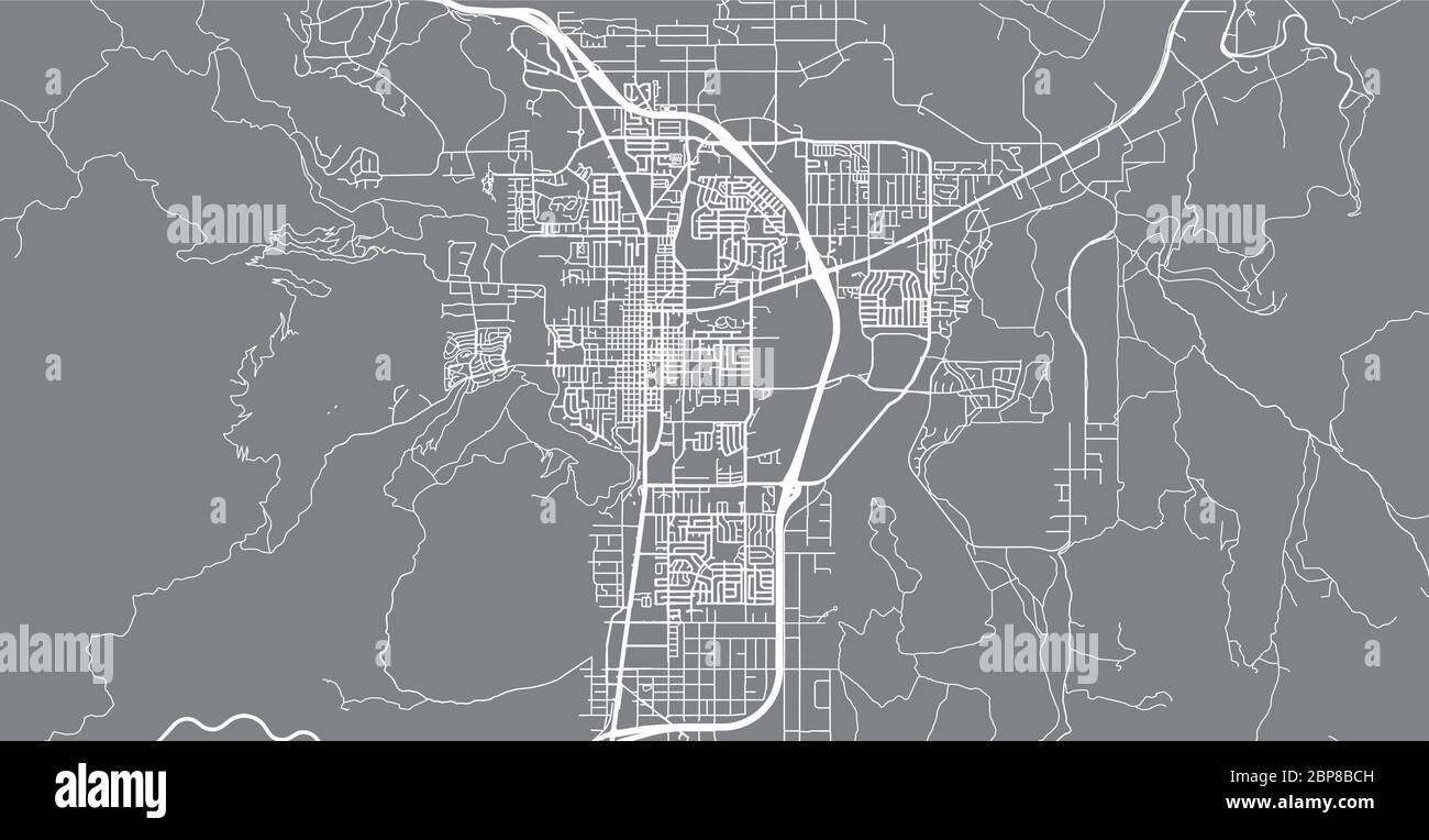 Urban vector city map of Carson City, USA. Nevada state capital Stock ...