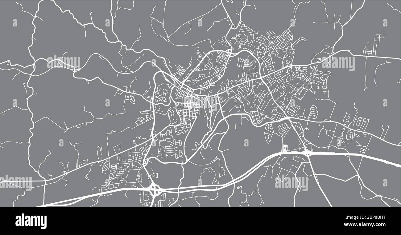 Urban vector city map of Frankfort, USA. Kentucky state capital Stock ...