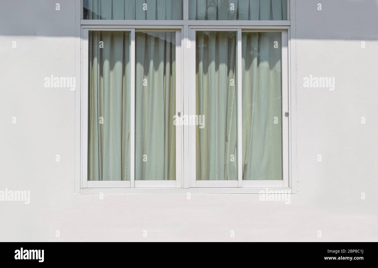 Modern windows outside curtain hi-res stock photography and images - Alamy