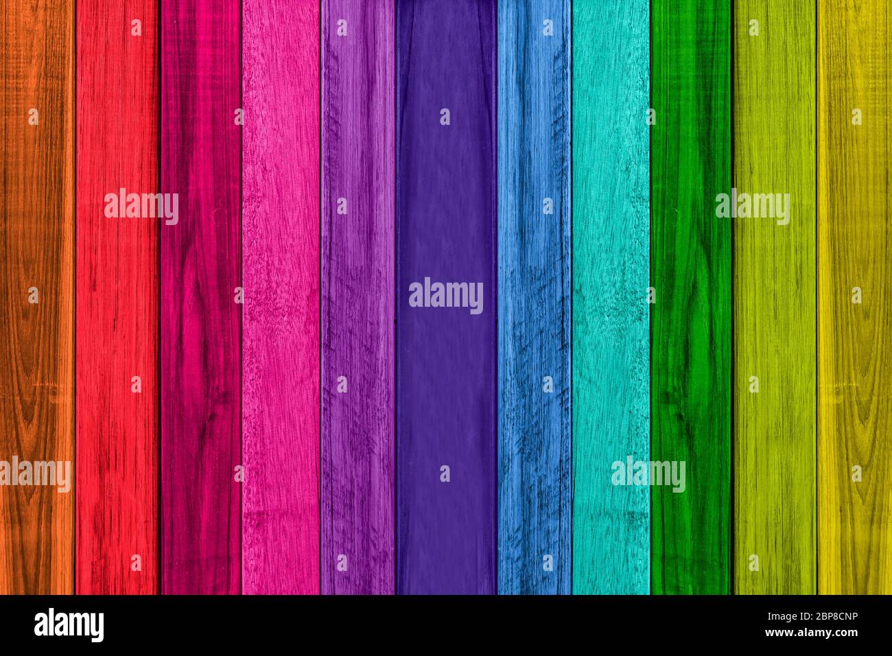Rainbow colored wood texture background Stock Photo - Alamy