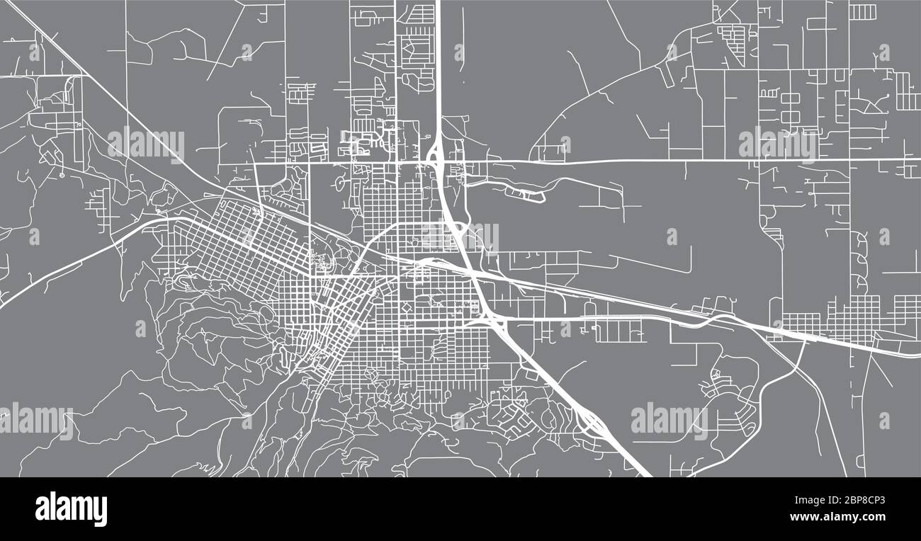 Urban vector city map of Helena, USA. Montana state capital Stock ...