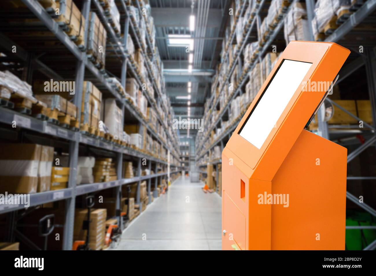Self-service desk in a warehouse Stock Photo - Alamy
