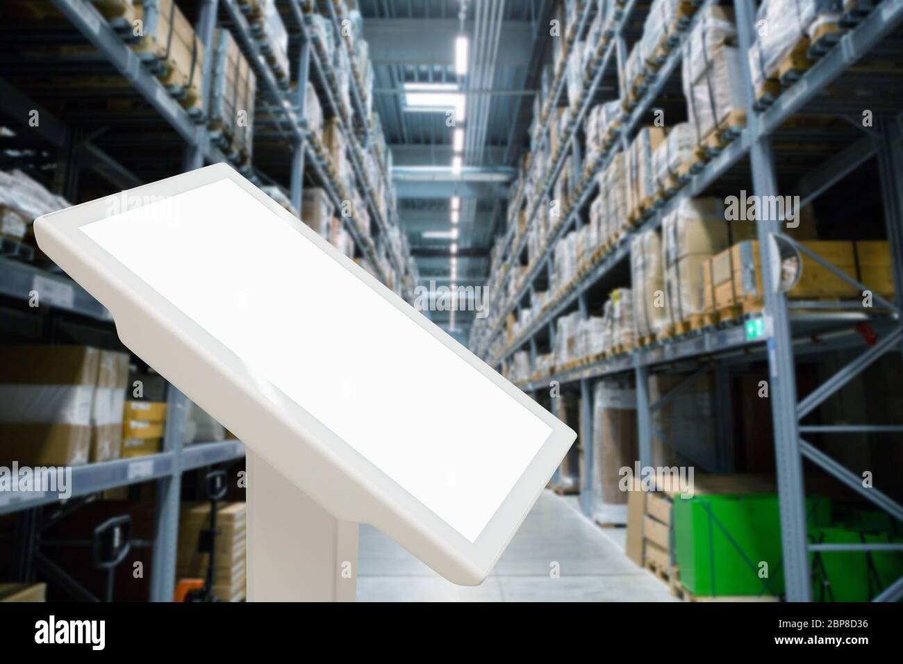 Self-service desk in a warehouse Stock Photo - Alamy