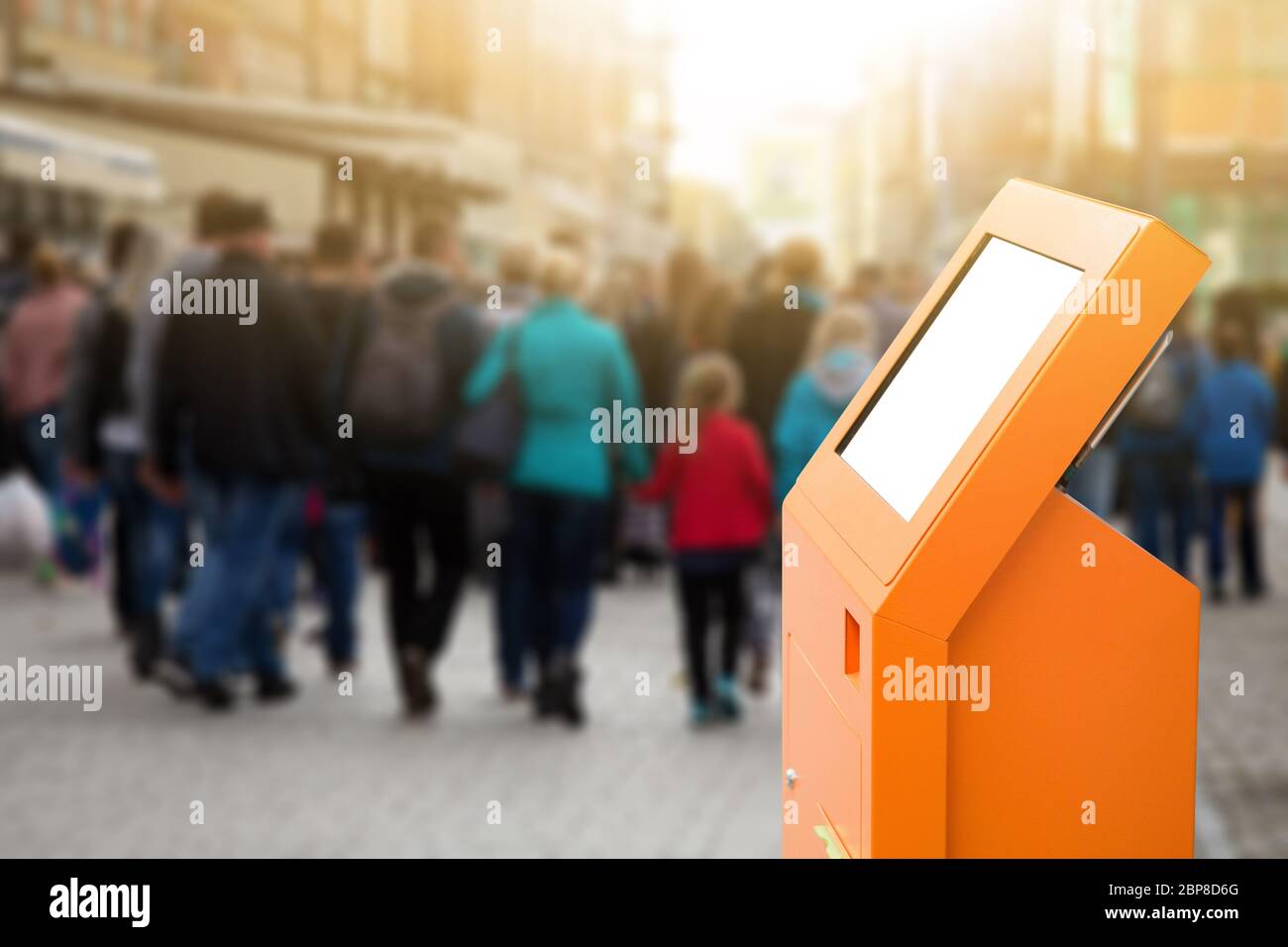 Self-service desk on a city street Stock Photo - Alamy