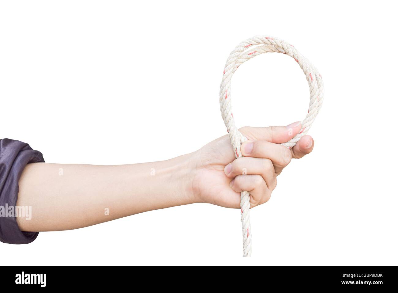Hand holding rope hi-res stock photography and images - Alamy