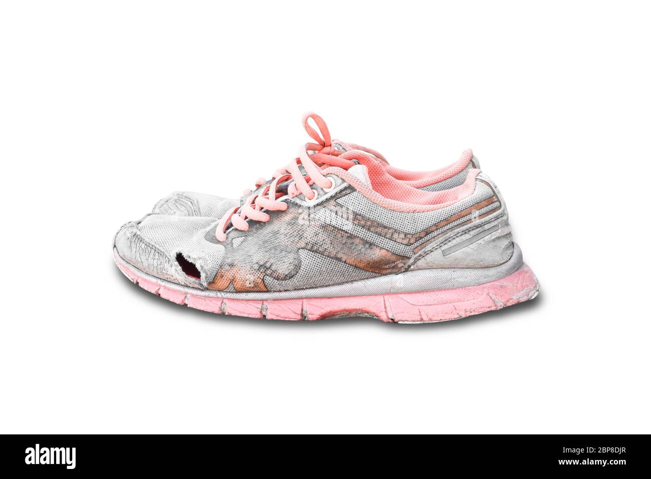 Old sport shoes isolated on white background with clipping path Stock ...