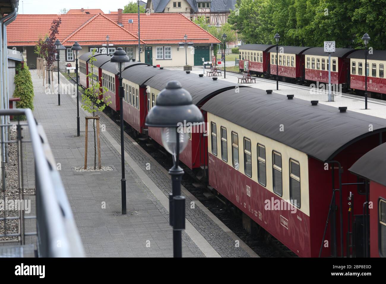 Wernigerode, Germany. 16th May, 2020. HSB passenger coaches are located ...