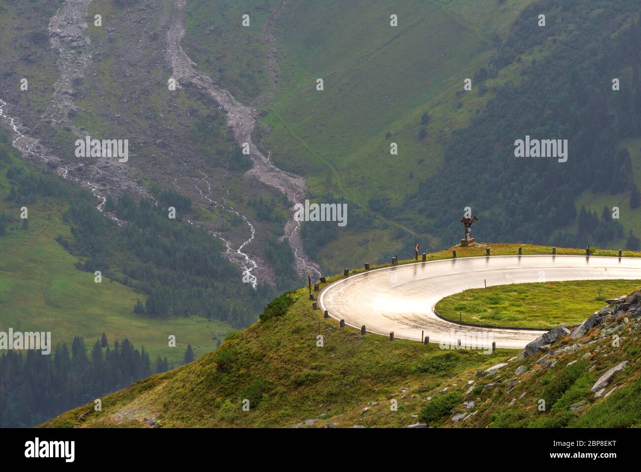 Turns and curves at Grossglockner alpine road, Austria Stock Photo - Alamy