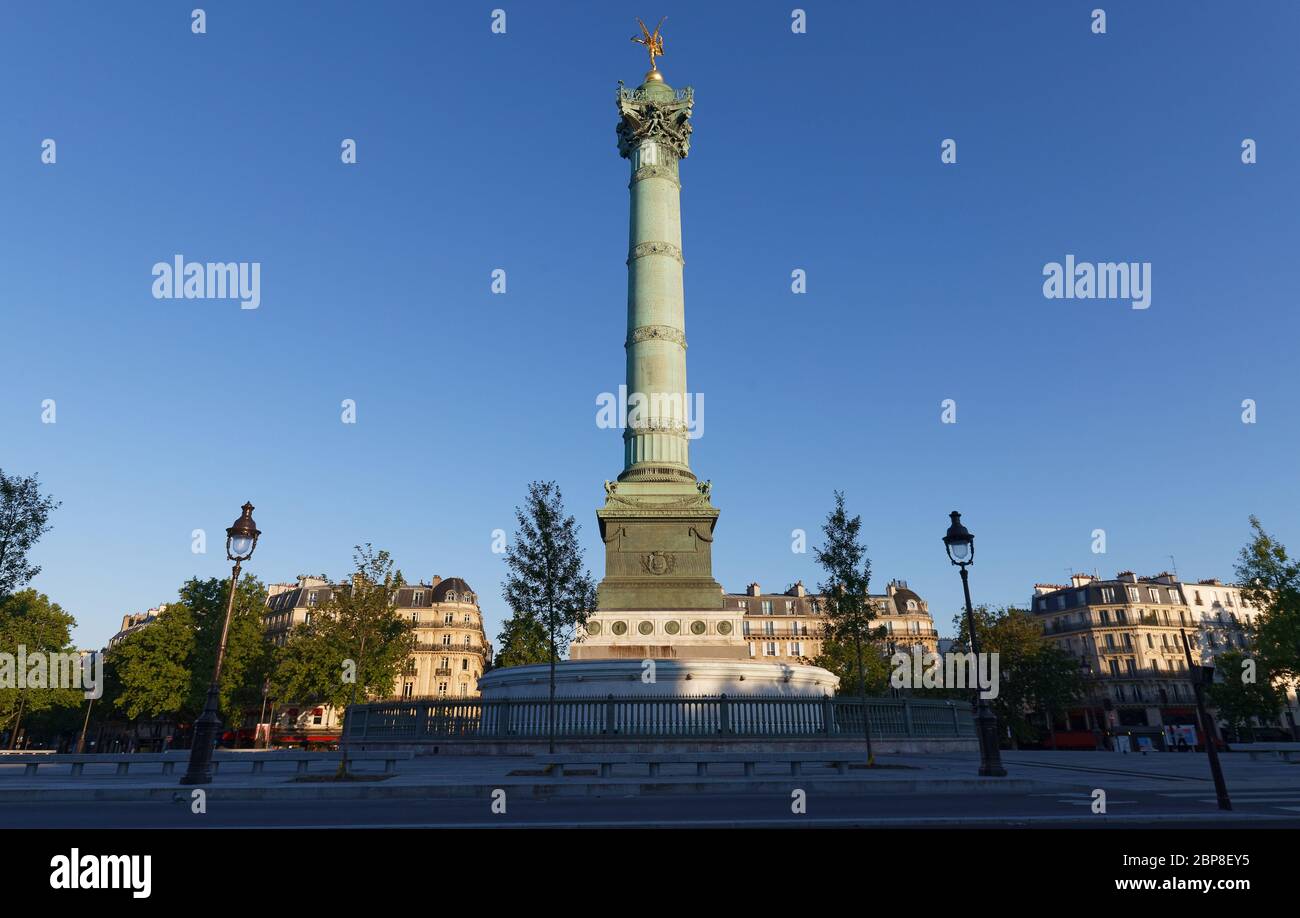 The July Column on Bastille square in Paris, France Stock Photo - Alamy