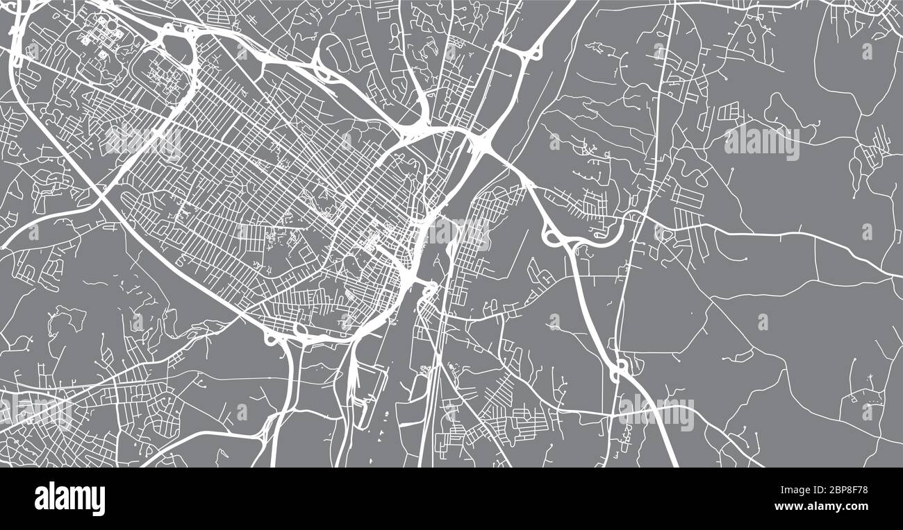 Urban vector city map of Albany, USA. New York state capital Stock ...