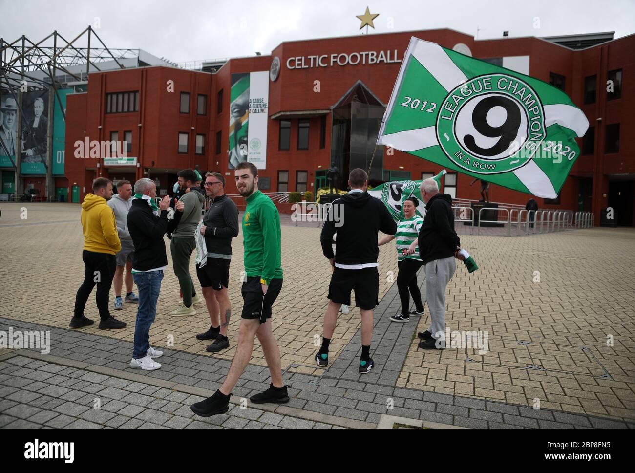 Celtic fans gather outside Celtic Park after Celtic were crowned ...