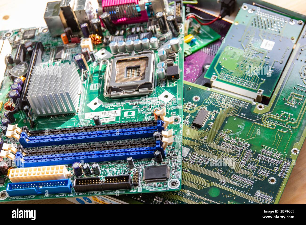 Electronic waste of mainboard computer - old computer circuit boards ...