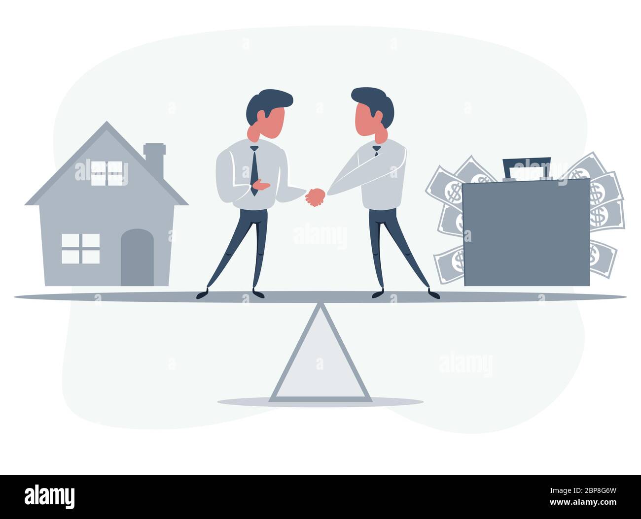 Business partners shaking hands as a symbol of unity. People standing ...