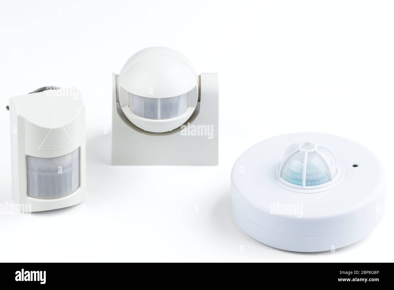 infrared motion sensor isolated on white background Stock Photo - Alamy