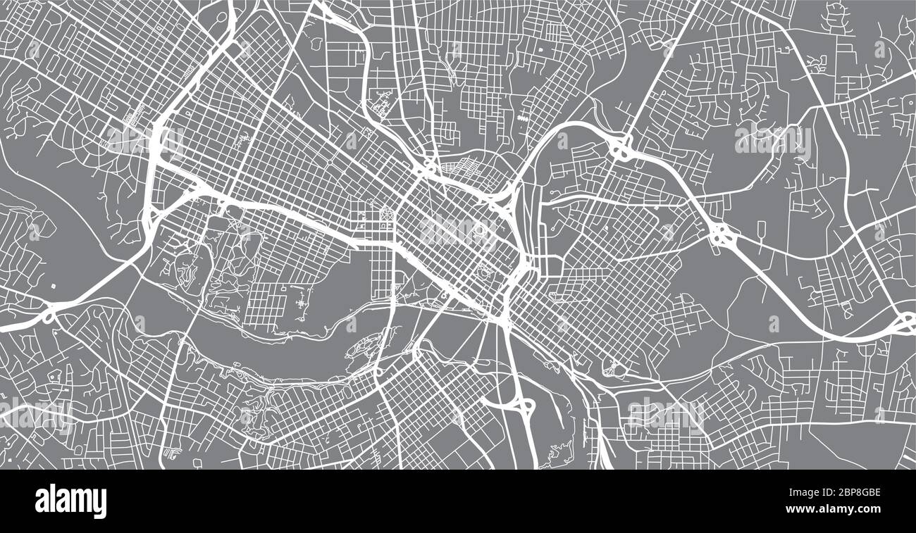 Urban vector city map of Richmond, USA. Virginia state capital Stock ...