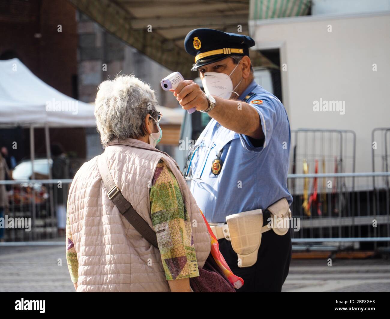 NewNormal tighter controls at the street food market police officer ...