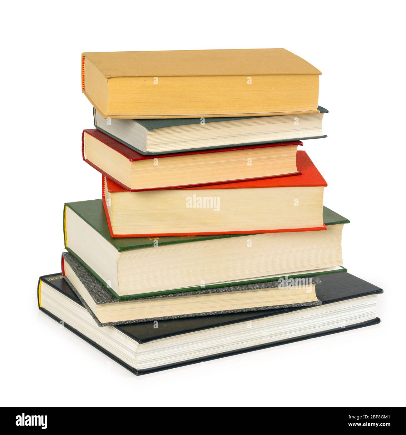 Photo of a small pile of old books isolated on white background Stock ...