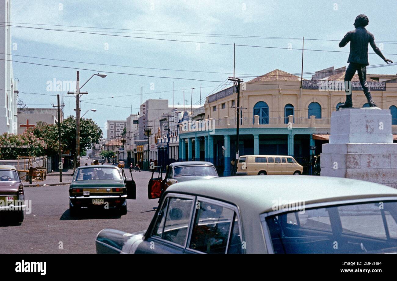 corner of South Parade and King Street, Alexander Bustamente Statue by ...