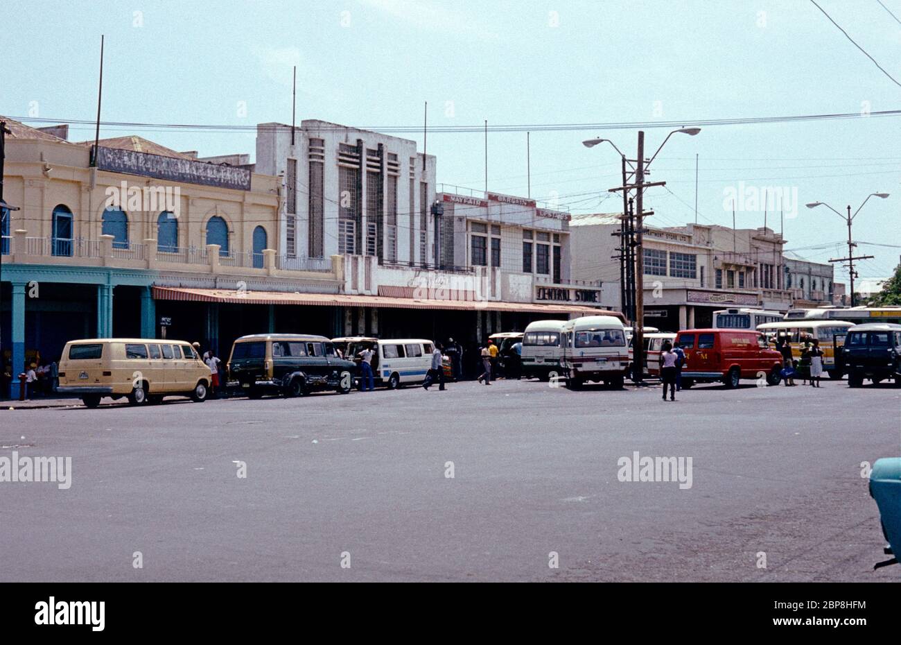 South Parade, April 12, 1982, Down Town, Kingston, Jamaica Stock Photo ...