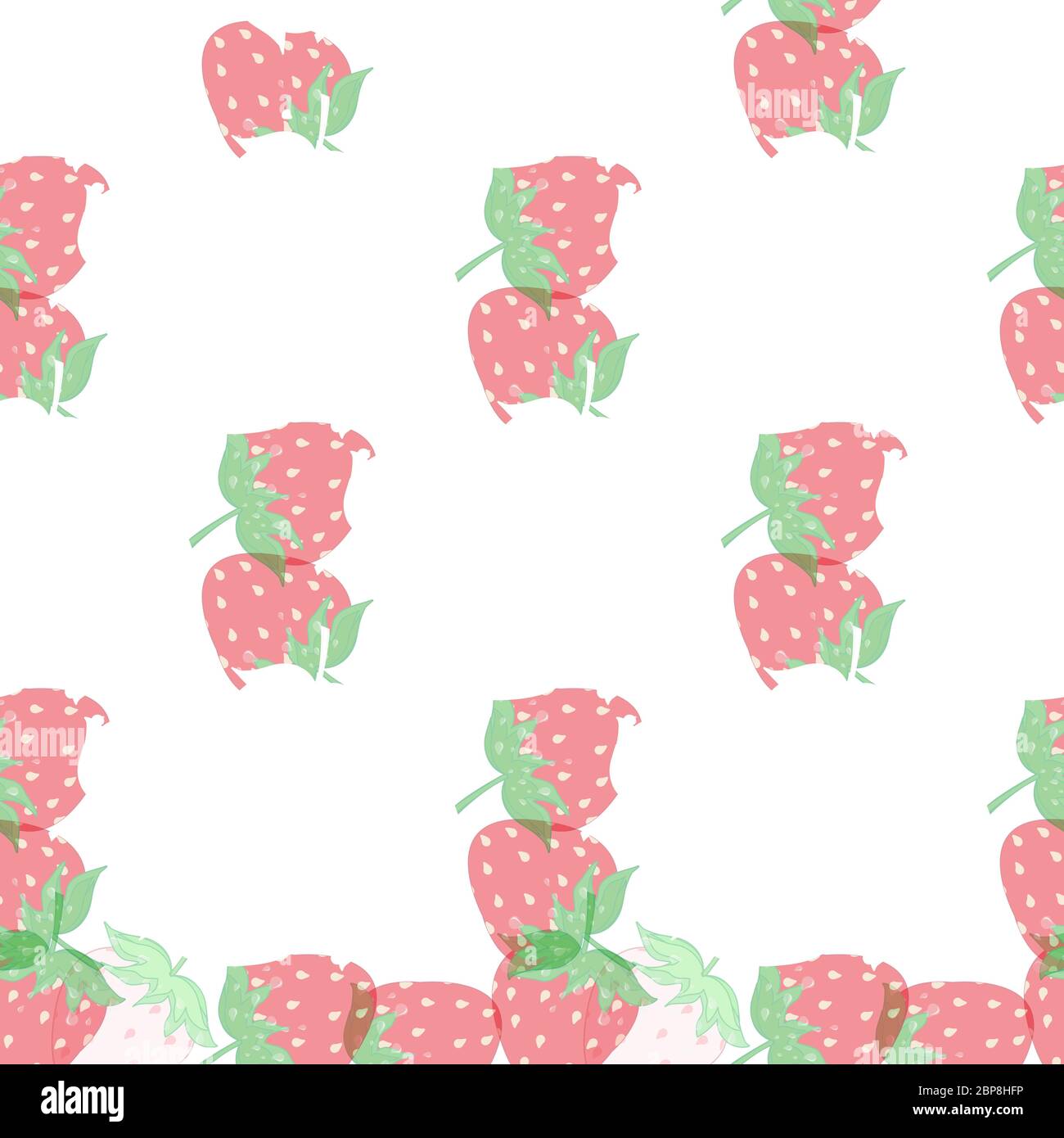 Seamless pattern of watercolor strawberries vector illustration Stock ...
