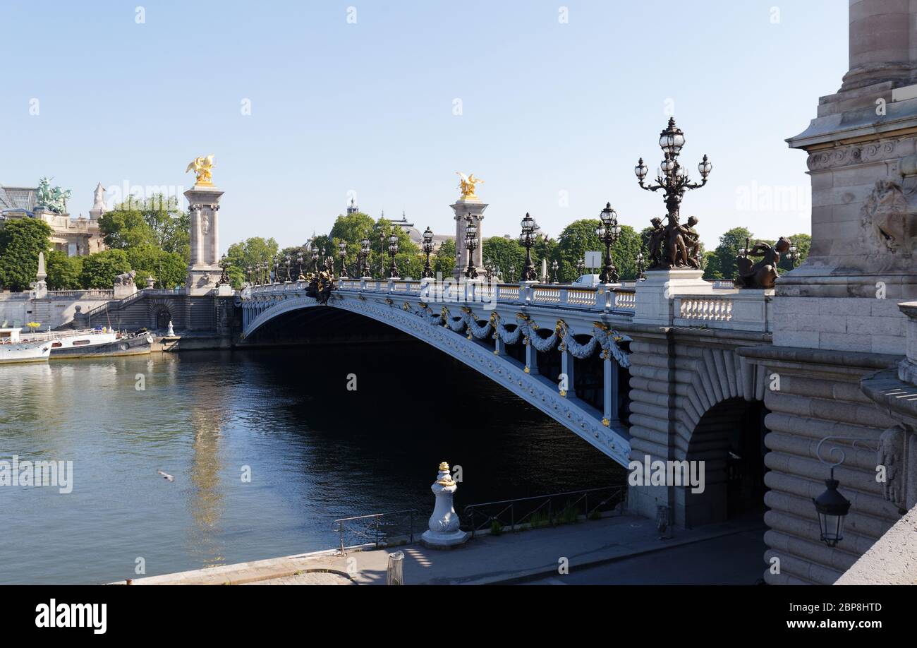 The famous Alexandre III bridge in Paris, France Stock Photo - Alamy