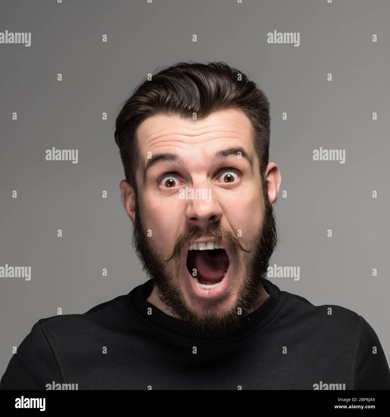 Businessman surprise man opened mouth hi-res stock photography and ...
