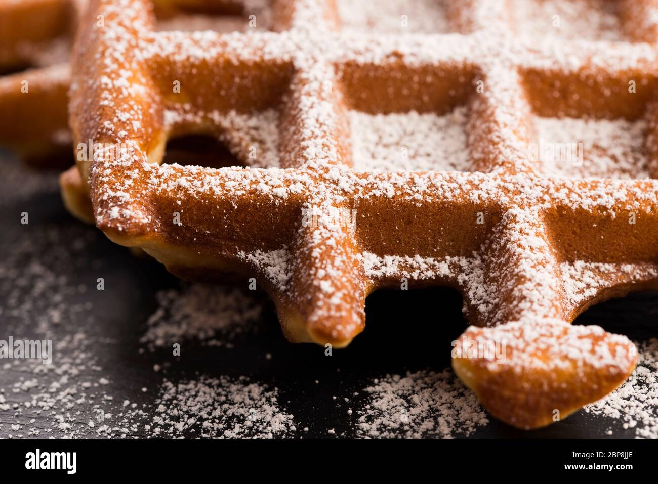 Waffles with sugar Stock Photo - Alamy