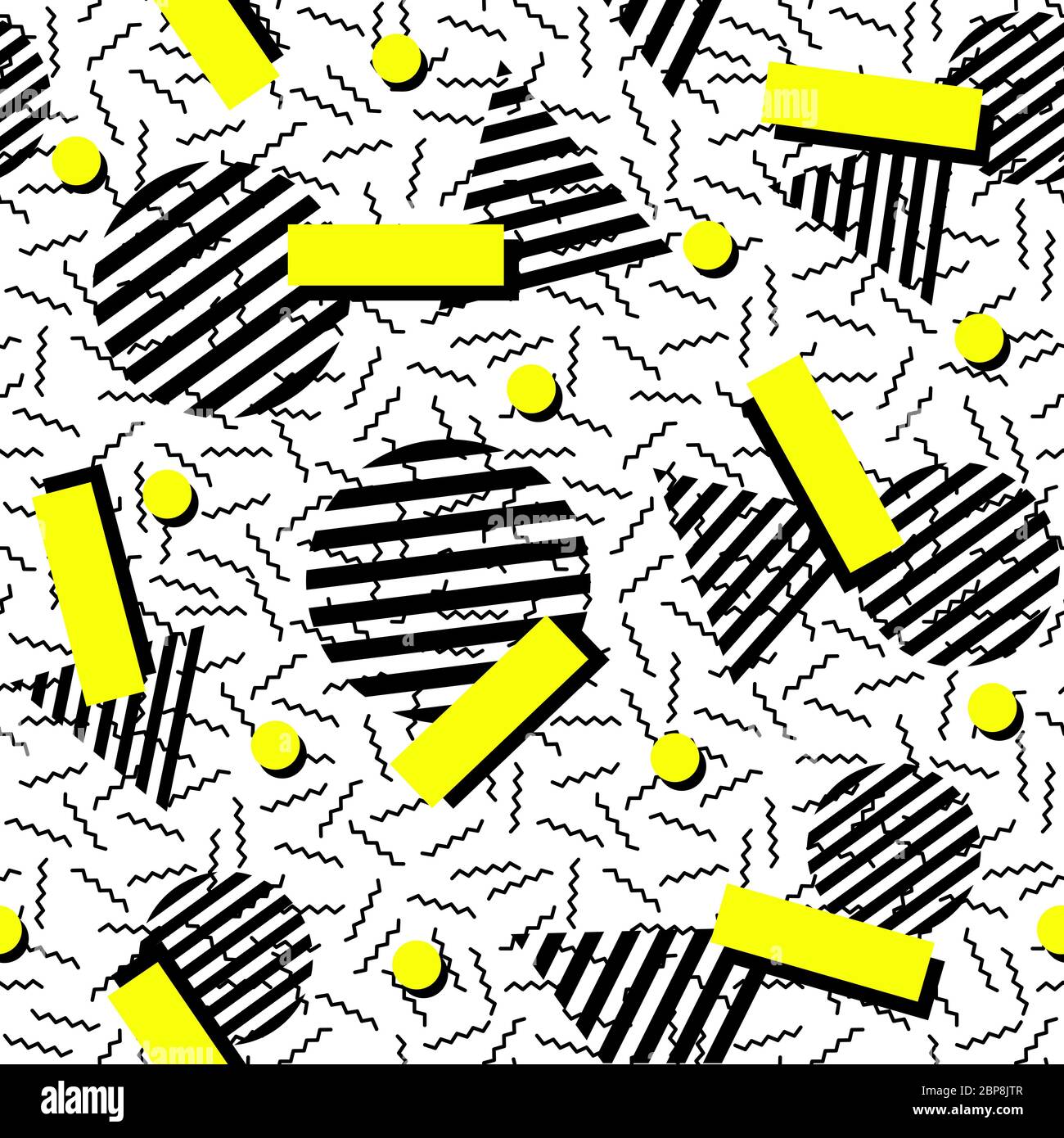 Retro vintage 80s fashion style seamless pattern illustration ...