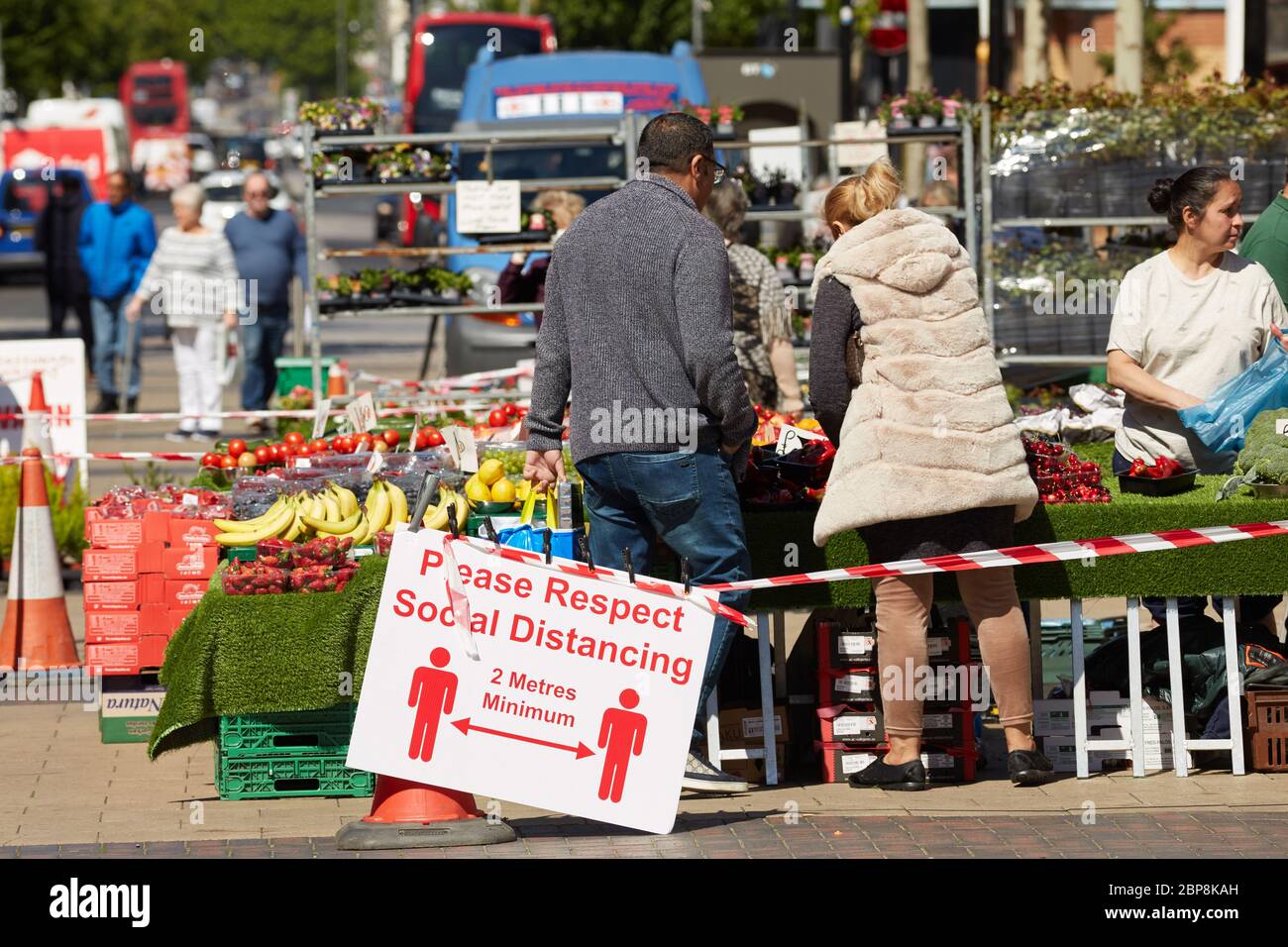 Photograph of people shopping the week that the Coronavirus lockdown ...