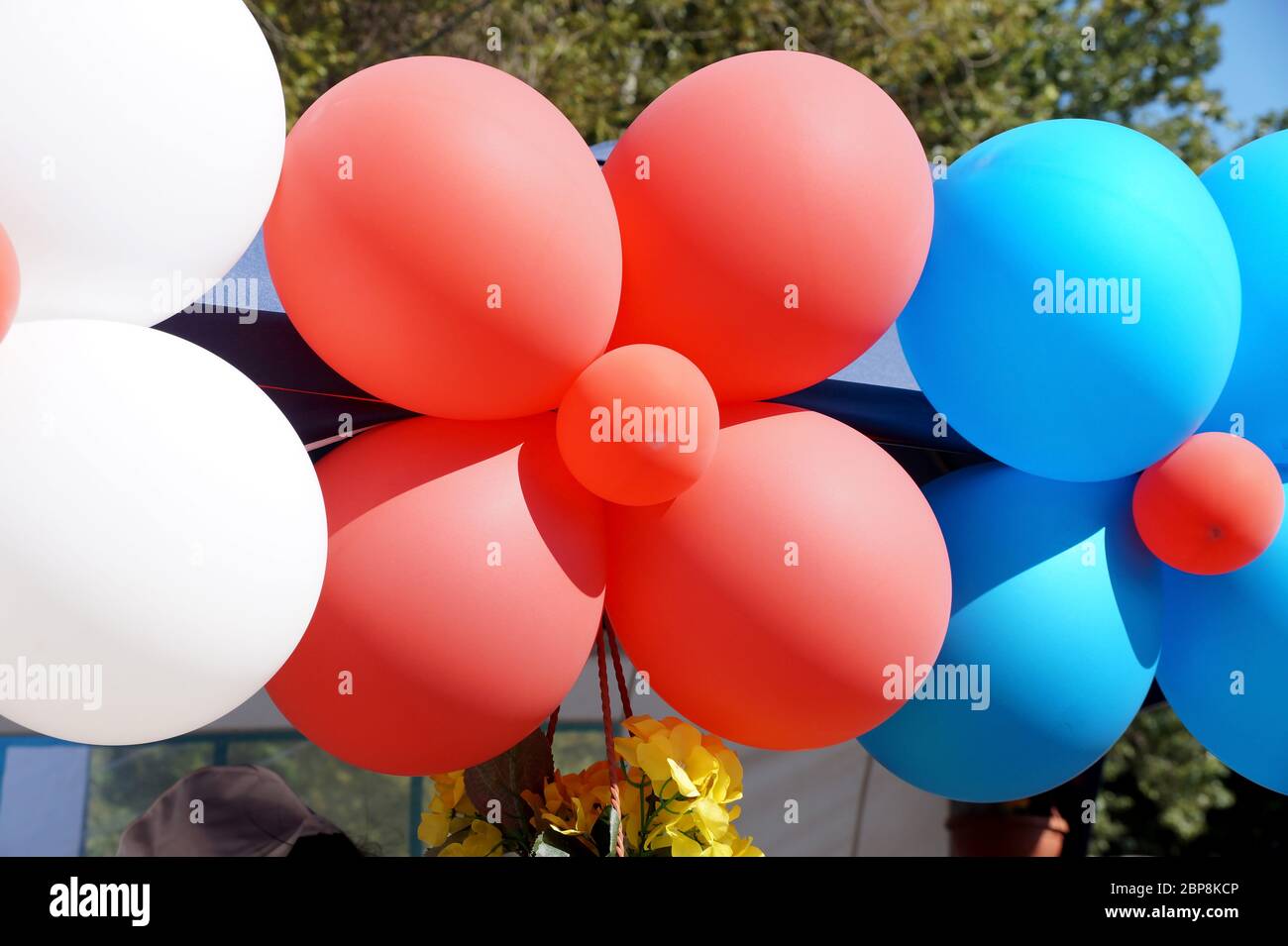 Multi balloon colored garland hi-res stock photography and images - Alamy