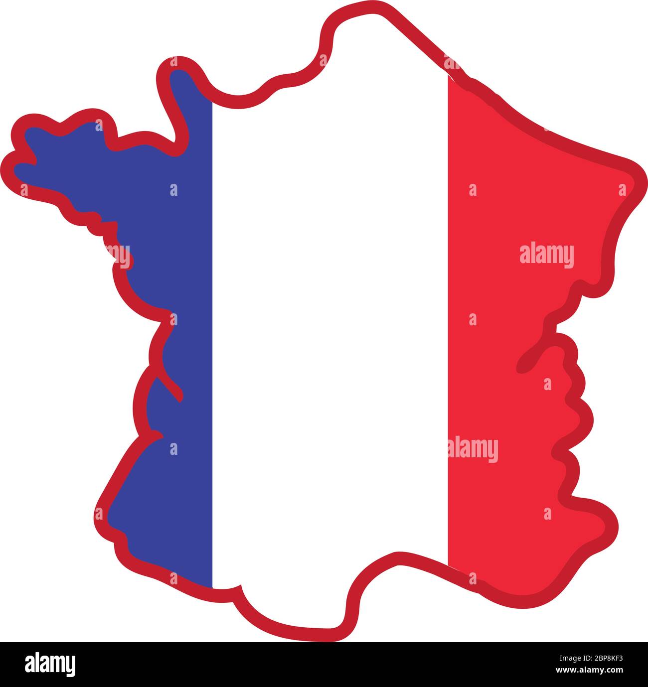 france flag and map hand draw style icon Stock Vector Image & Art - Alamy