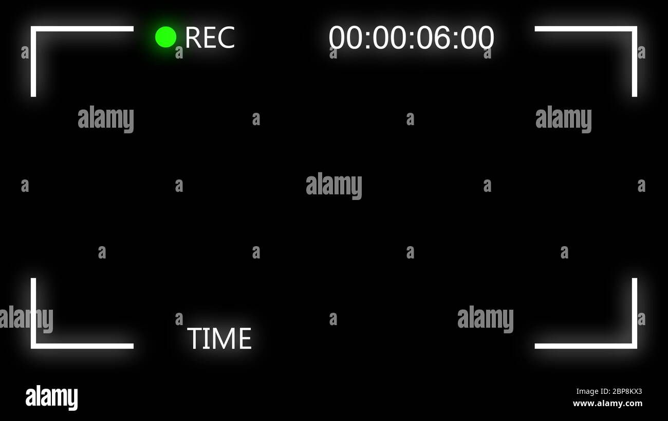 Video Camera Screen Interface. Recording interface. 3D rendered Stock ...