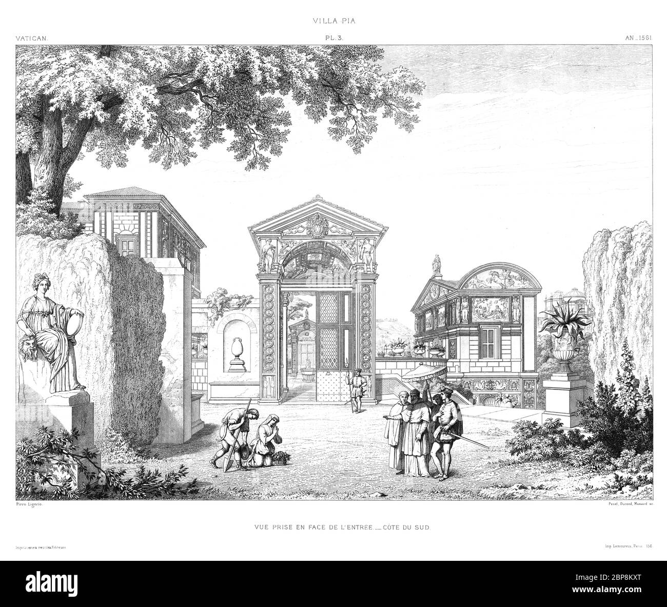 Rome, The Vatican: Via Pia. View taken in front of the entrance, south ...