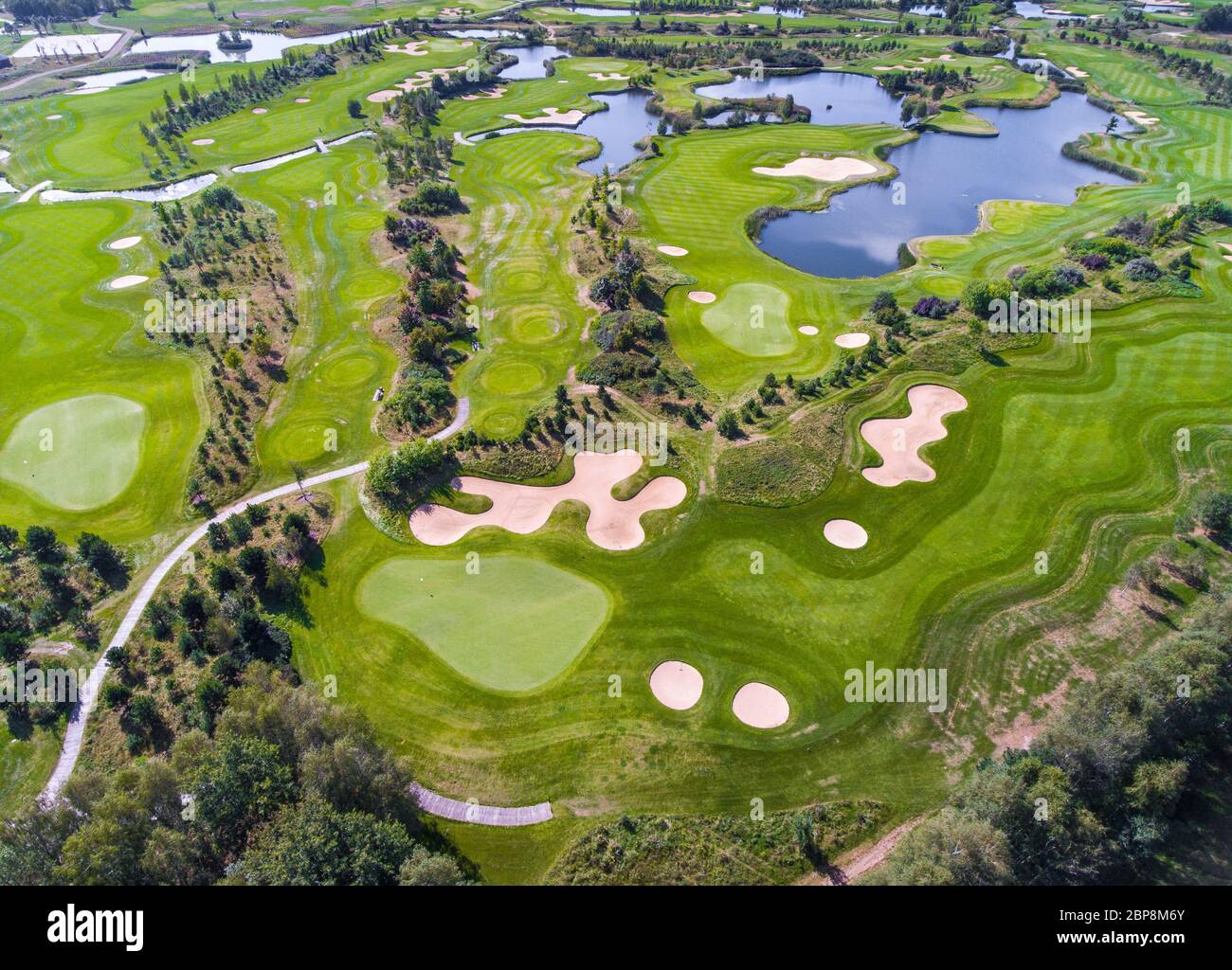 Aerial view luxury golf field hi-res stock photography and images - Alamy