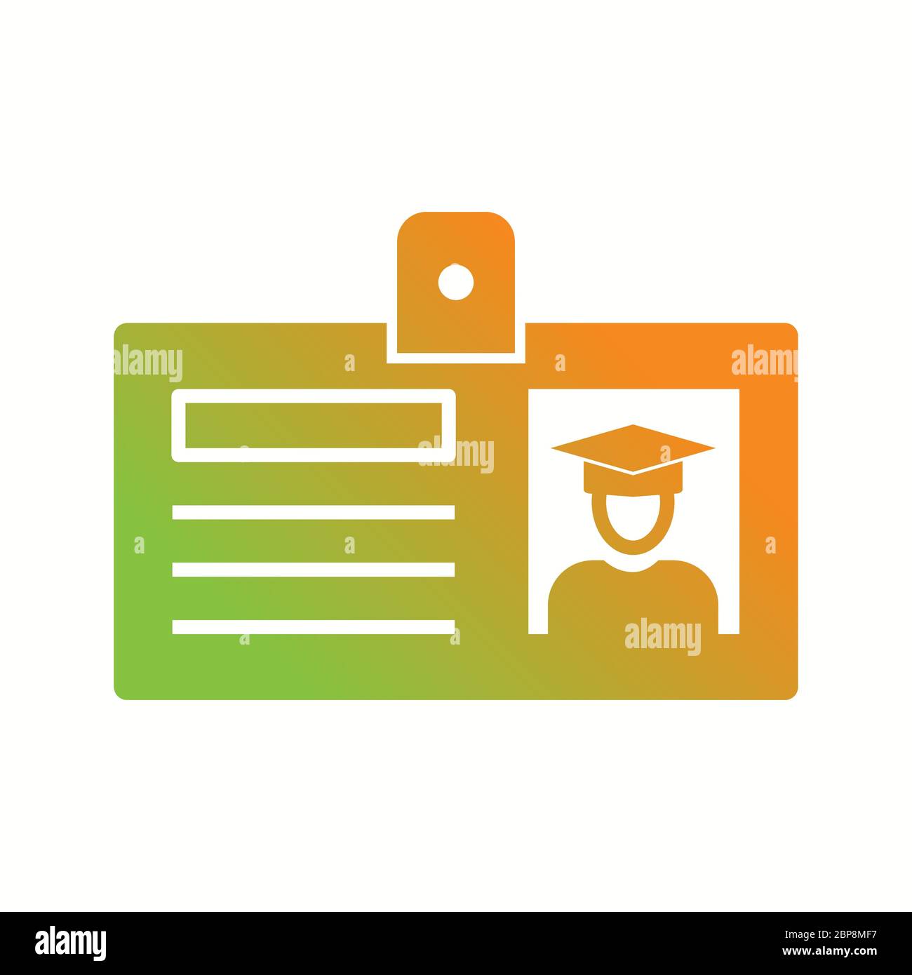 Beautiful ID Card Glyph Vector Icon Stock Vector Image & Art - Alamy